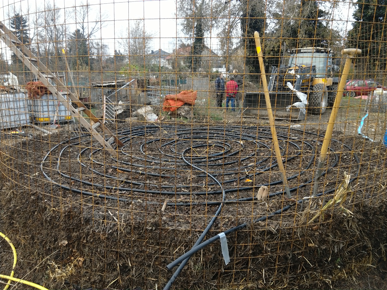 Biomeiler zur Glashausbeheizung für Wintergemüse | LoBauer:innen